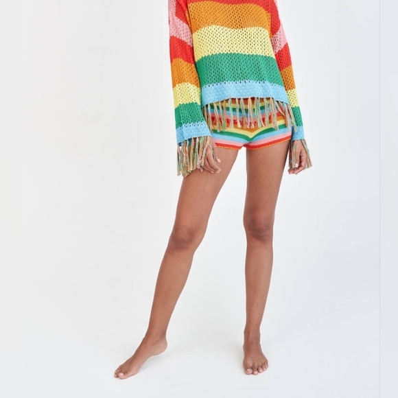 Pitusa | Swim | Pitusa Rainbow Crochet Shorts Brightpetite | Poshmark